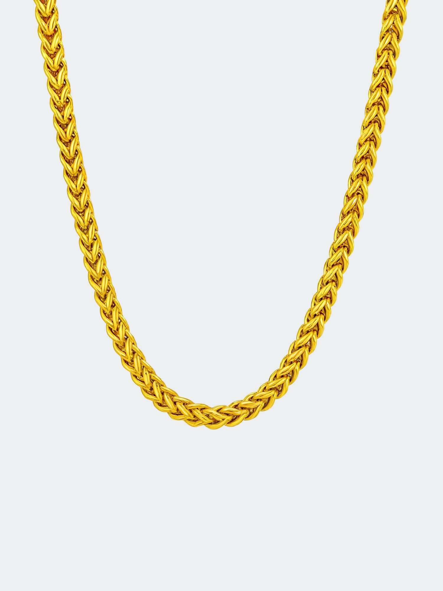 Gold Franco Foxtail Necklace 3MM | Carpe Ice